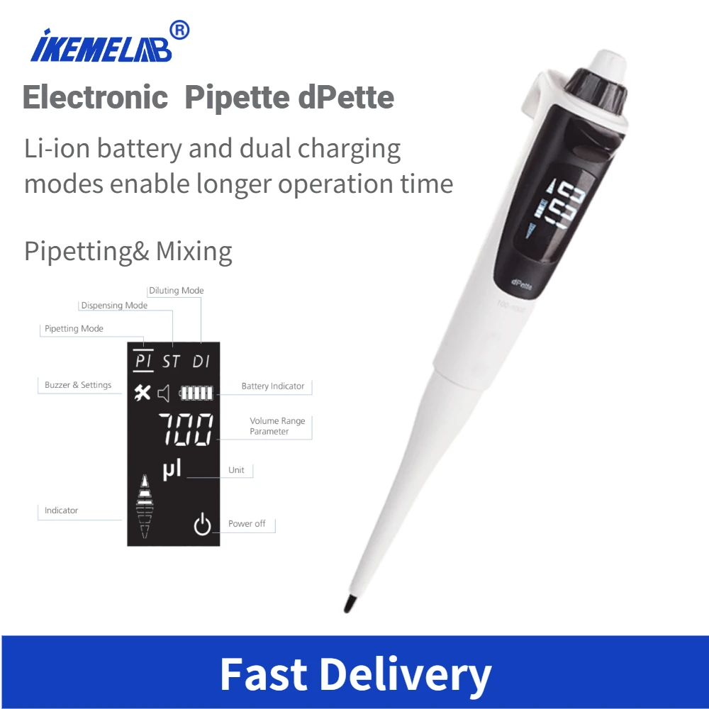 Simple Electronic Pipette Laboratory Adjustable Volume Pipette Teaching ...