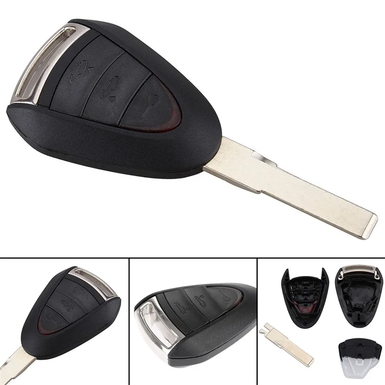 Yetaha 3 Buttons Remote Car Key Case Shell For Porsche 2005 2012 ...