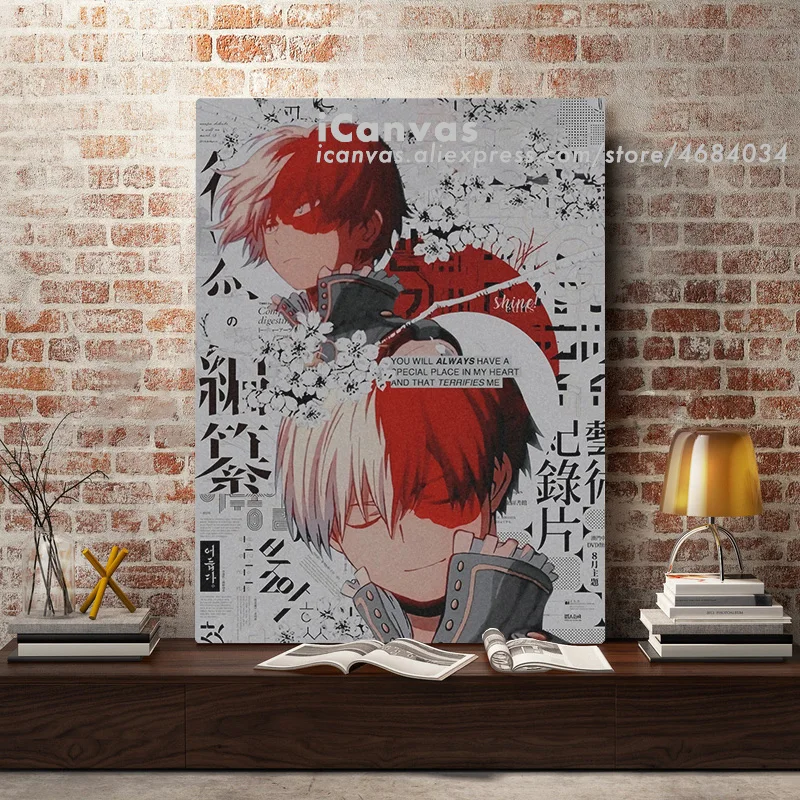 Handpainted My Hero Academia Shoto Todoroki Painting MHA Handmade Boku ...