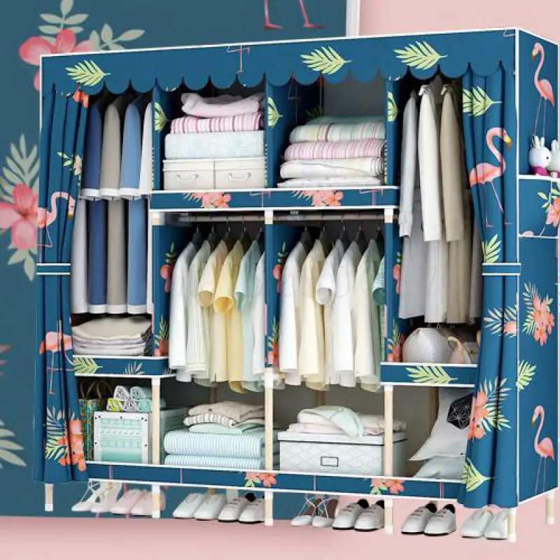 Armario de madera maciza de engrosamiento y refuerzo, guardarropa de ...