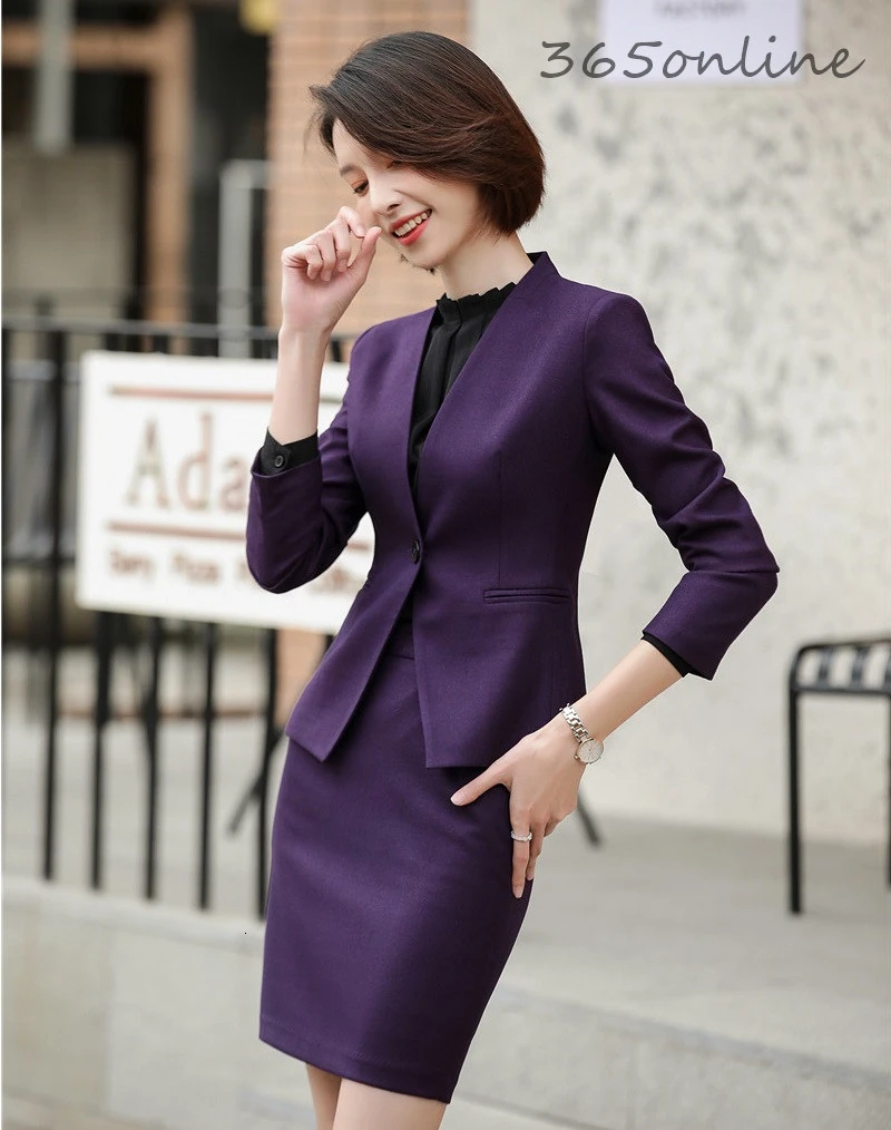 Ladies Office Work Wear Suits Autumn Winter Professional Women Blazers ...