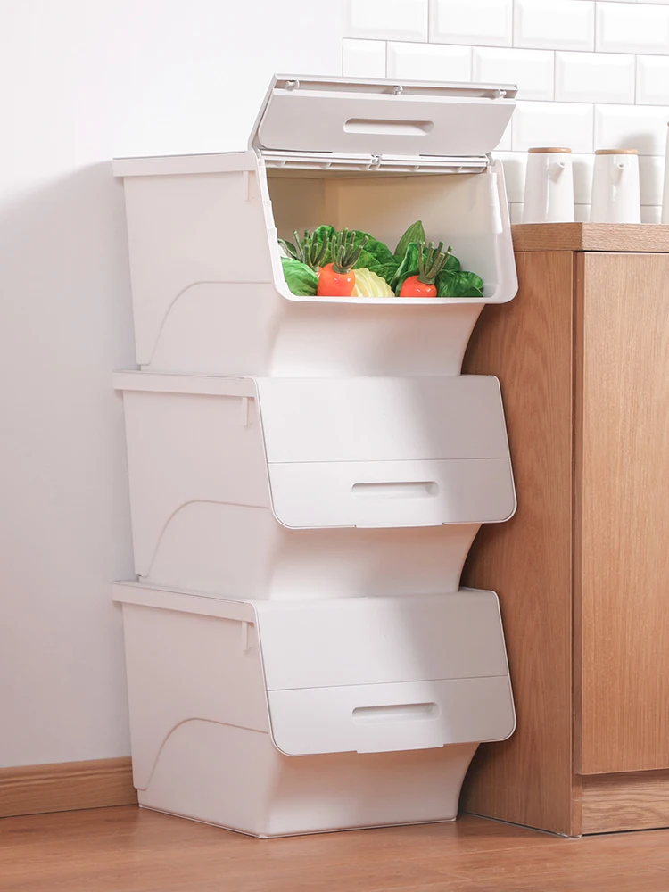 Camellia front open flap storage box plastic side open conditioning box ...