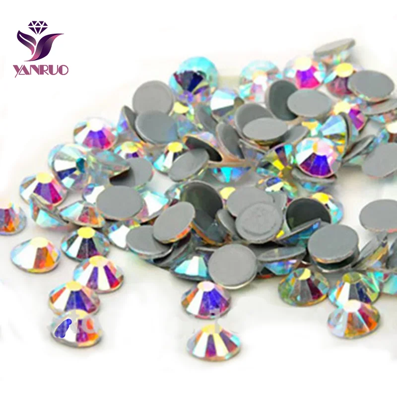 Yanruo-2058hf-cristal-ab-quente-fix-strass-diy-flatback-strass-pedras ...