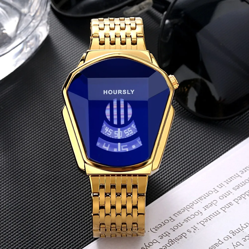 Luxury Locomotive Watch HOURSLY Brand Trend Cool Men's Wrist Watch ...