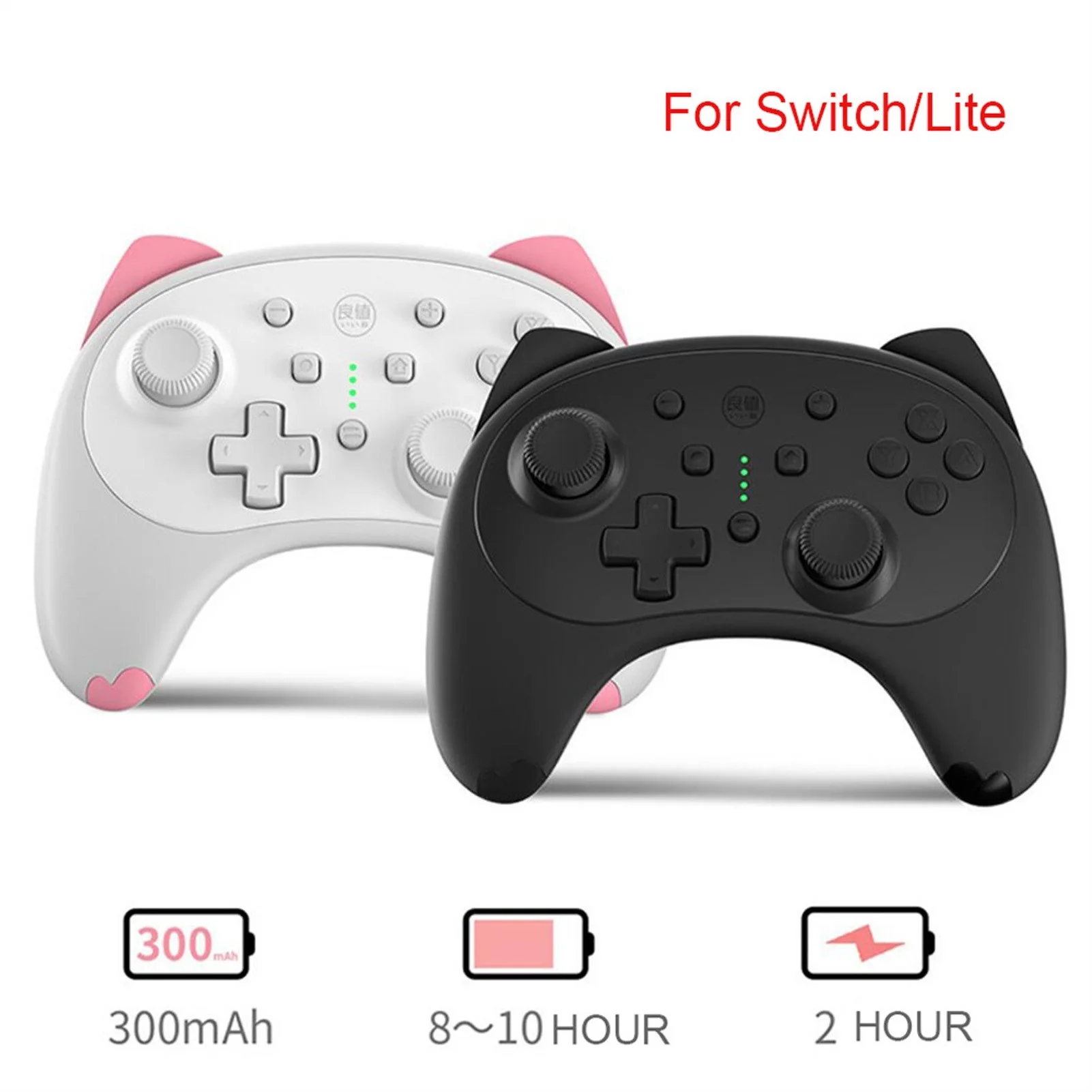 Mando inalámbrico Bluetooth para Nintendo Switch/Lite, mando tipo gato ...