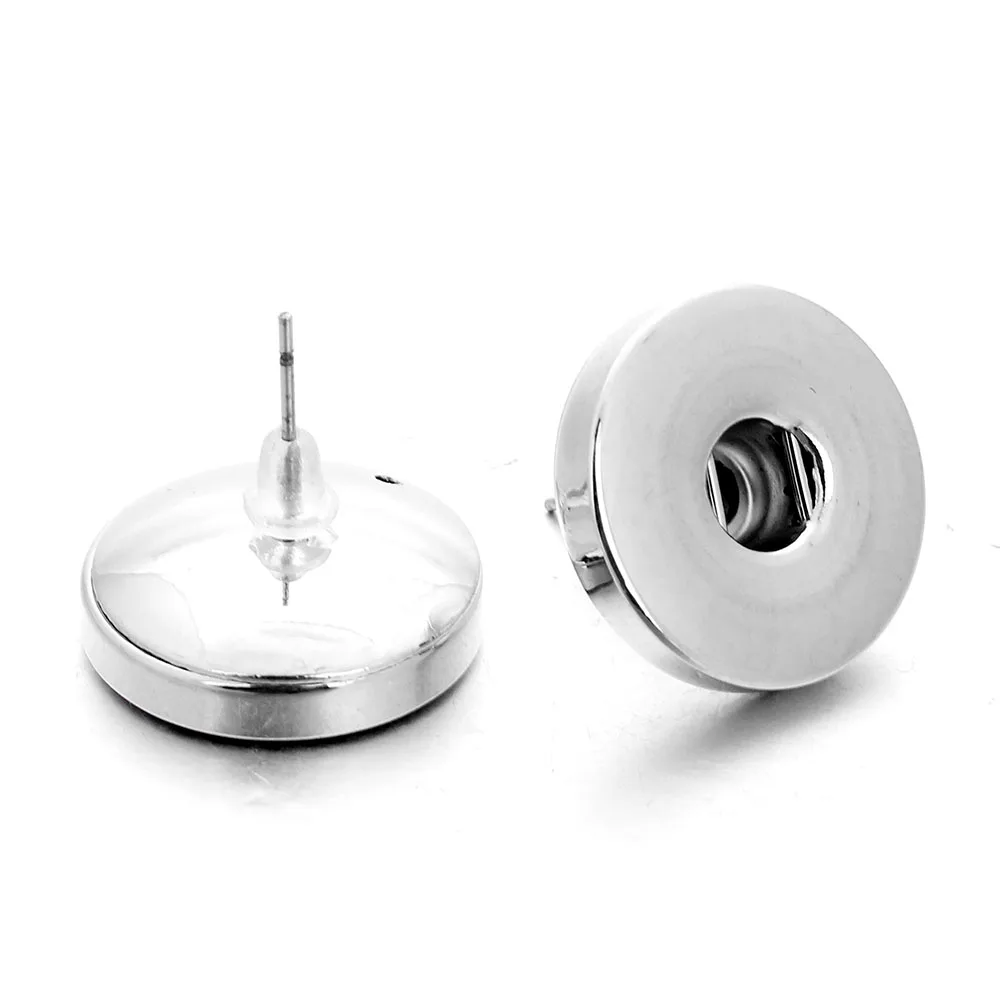 New Snap Jewelry Metal Snap Earring Fit 18mm Snap Stud Earrings For ...