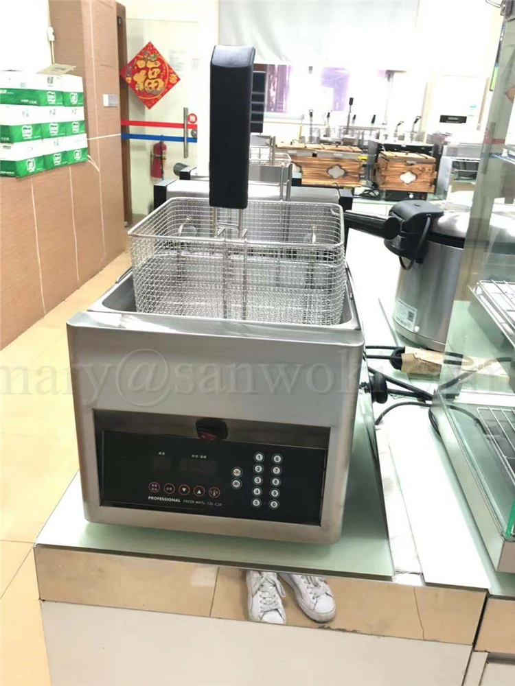 Intelligent Commercial Electric Deep Auto Lift-up Fryer with 12L Oil ...
