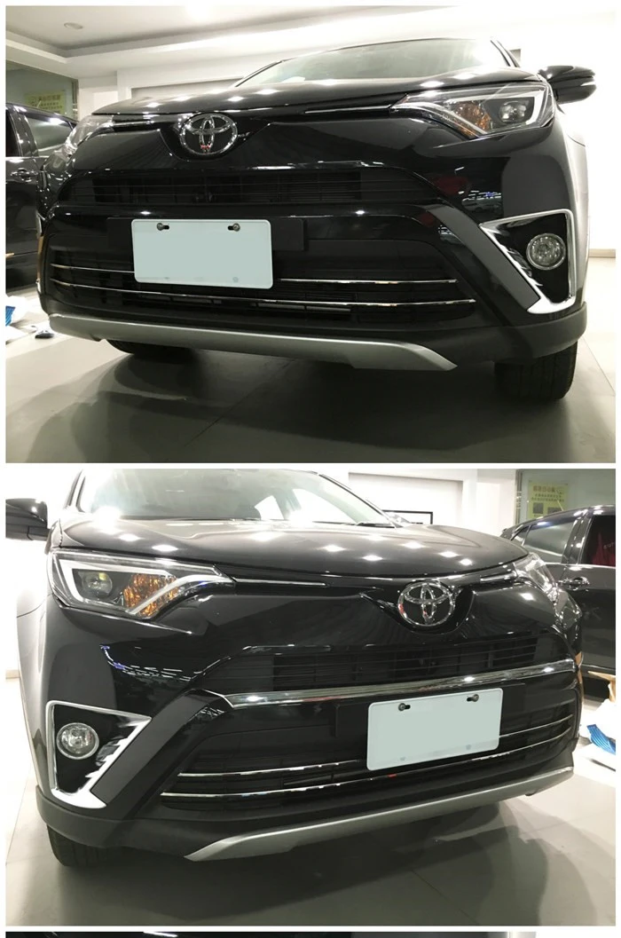 Car-styling-Fit-For-Toyota-Rav4-2016-2017-Chrome-Front-Fog-Light-Head ...