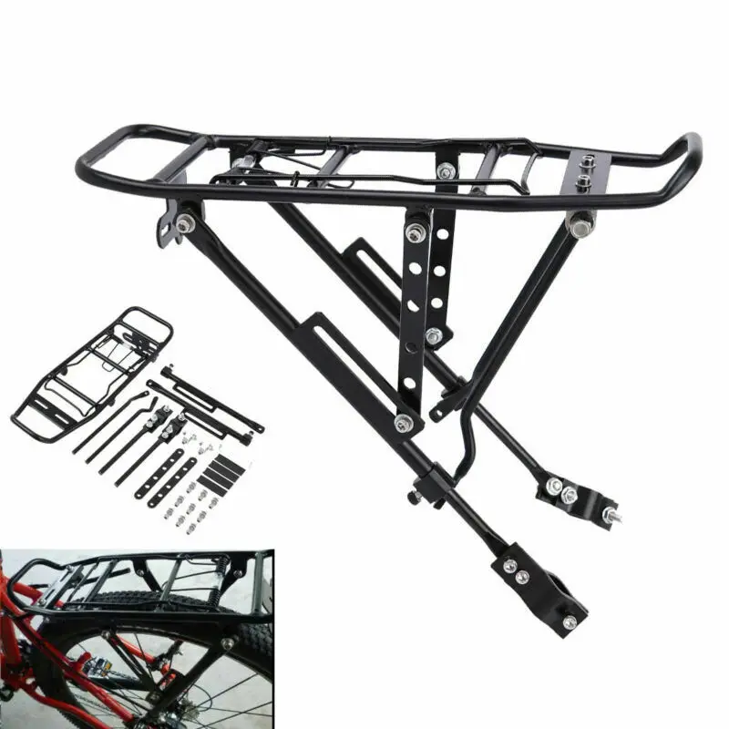 50kg Bicycle Luggage Carrier Cargo Rear Rack Shelf Pannier Stand Seat ...