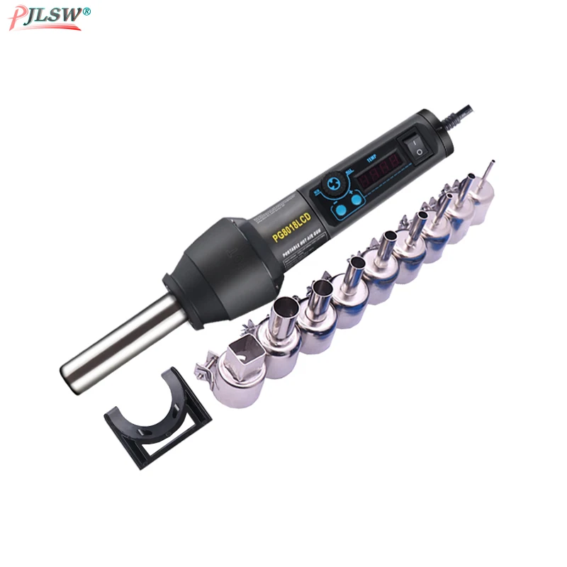 Pistola de aire caliente electrónica ajustable, estación de soldadura IC SMD BGA + boquilla ...