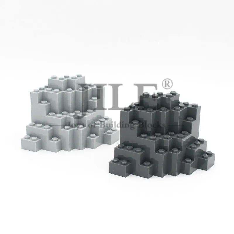 Moc 락 패널 DIY 시티 스트리트 뷰 록커리 마운틴 빌딩 블록 브릭, 조립 파티클과 호환 가능, 8x8x6 23996|블록 ...