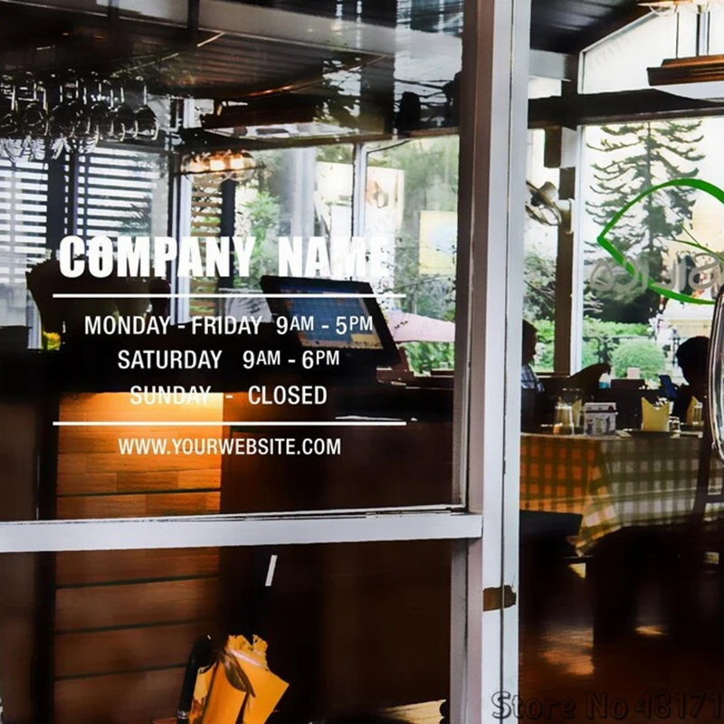 Company-Name-Schedule-Custom-Opening-Hours-Coffee-Shop-Restaurant-Bar ...