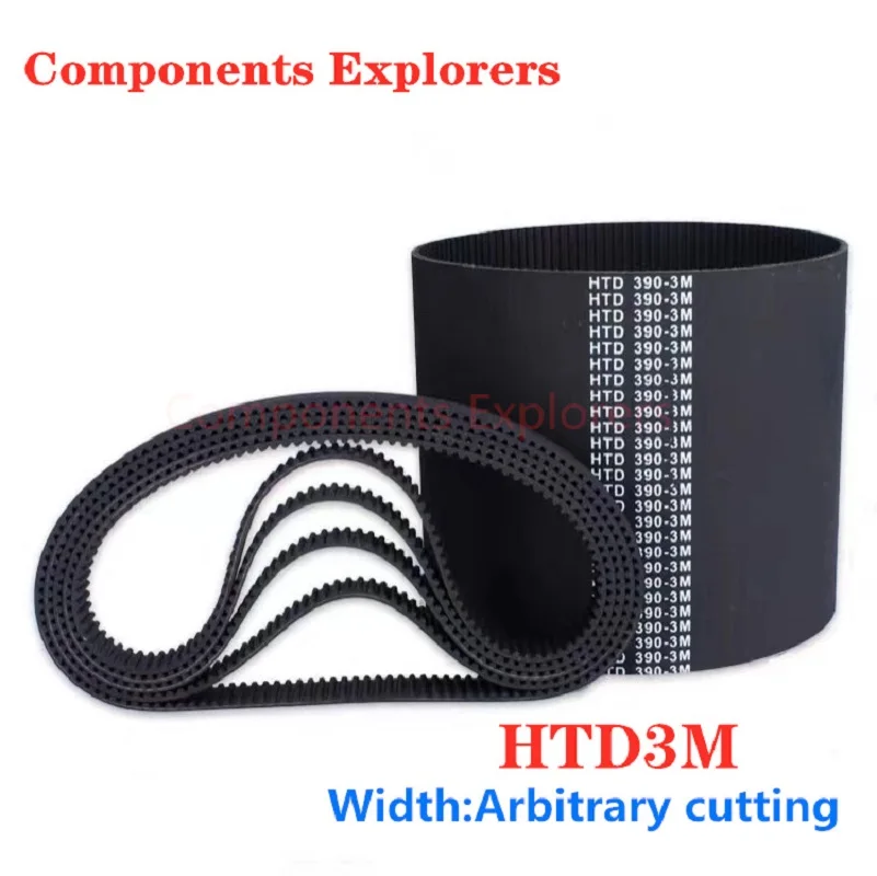 HTD3M Timing Belt 6/9/15mm Width354 357 360 363 366 369 372 375 381 384 ...