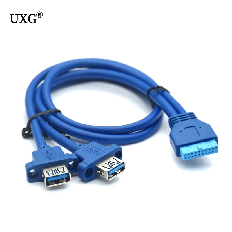 2-x-USB3-0-Dual-Port-USB-3-0-Female-Screw-Mount-Panel-Type-to ...