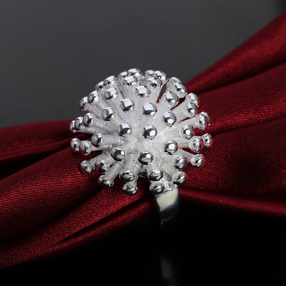 925 Stamped Silver Jewelry Vintage Fireworks Rings for Women Size 6 7 8 ...
