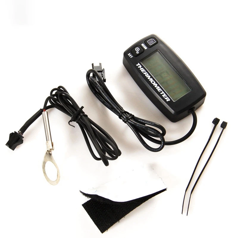 Digital Lcd Engine Temperature Gauge Over-temperature Alert With Sensor ...