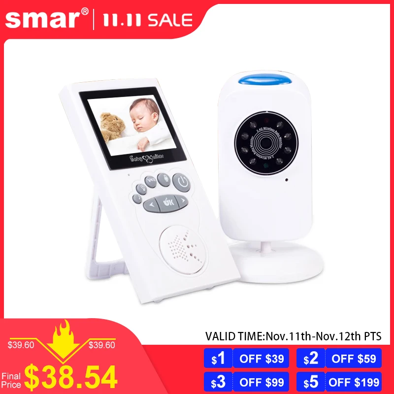 Smar 2.4 inch Audio Video Wireless Baby Monitor Security Camera Baby ...