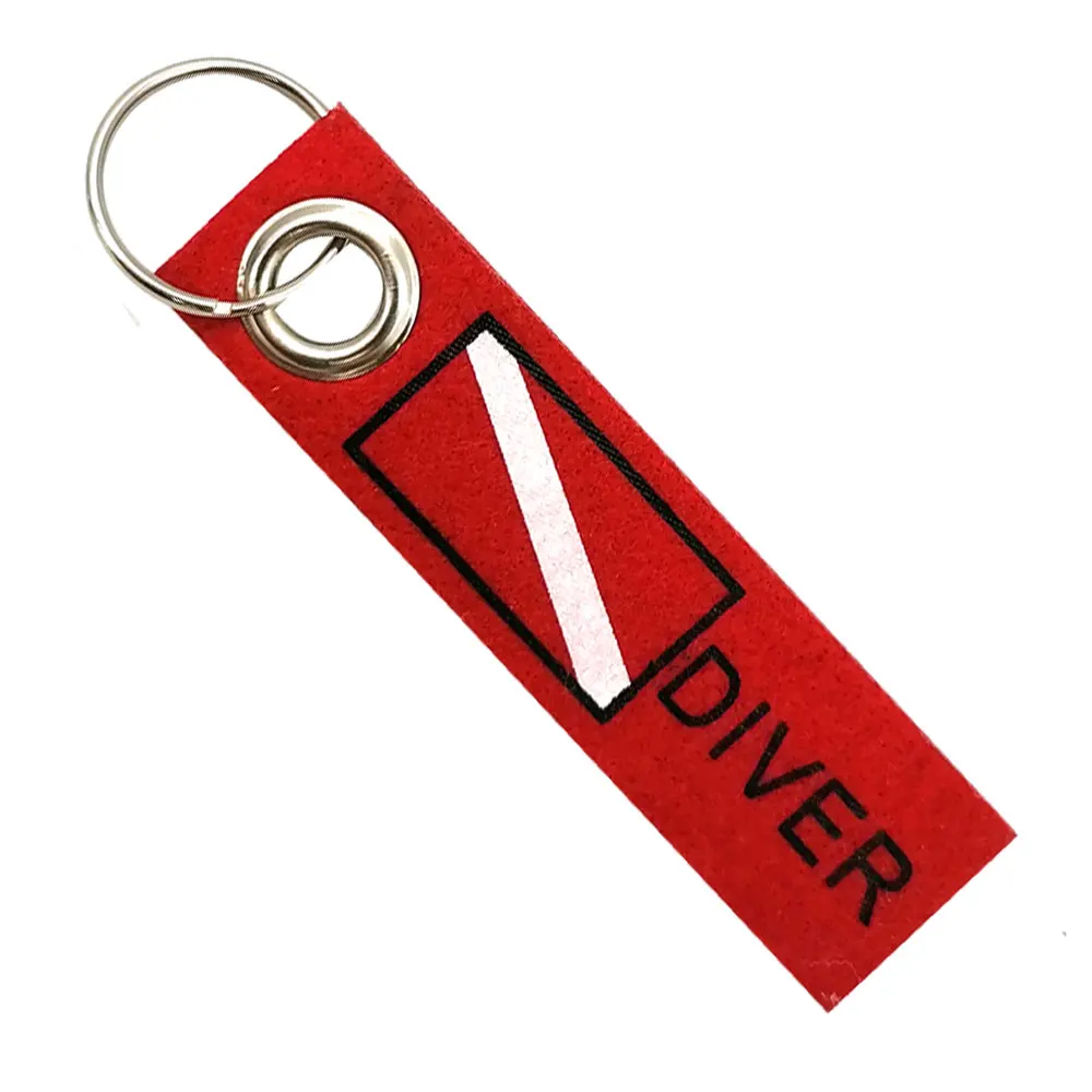 Diver Bag Luggage Tag With Key Ring Key Fobs Travel Scuba Diving ...