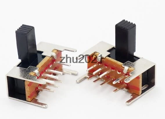 10pcs X Panel Pcb 8 Pin 3 Position 2p3t Dp3t Slide Switch Side Knob 0 ...