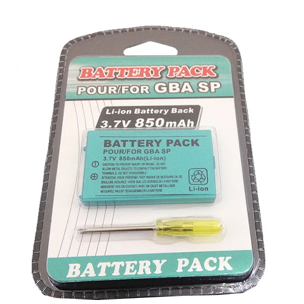 2pcs/lot 850mah Rechargeable Lithium-ion Battery For Gameboy Sp/nds ...
