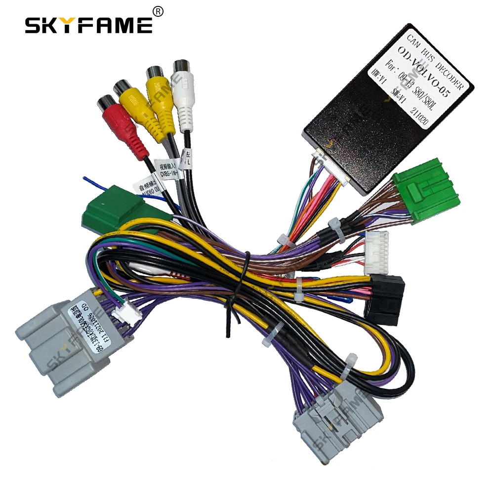 SKYFAME 16Pin Car Stereo Wire Harness Power Cable With Canbus Box ...