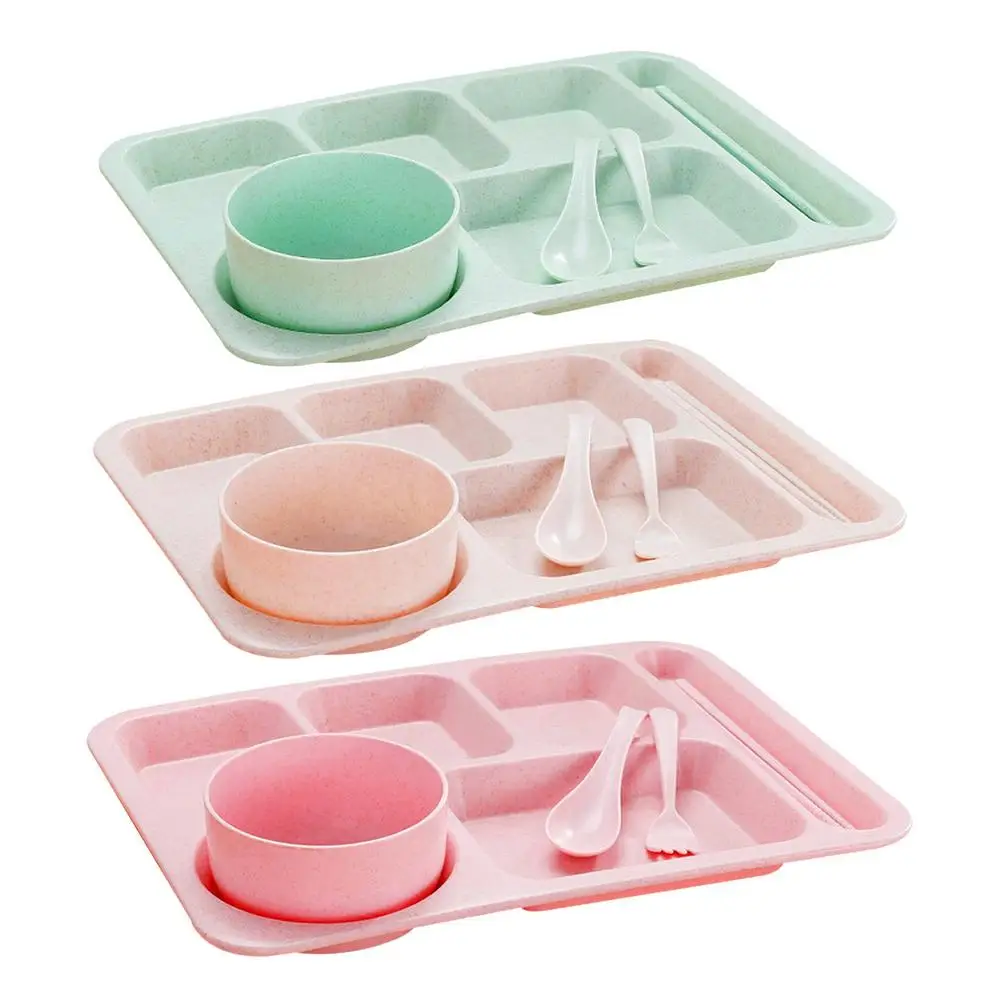 Durable Plastic Trays Divided Dinner Plate Lunch Container Food Tray ...