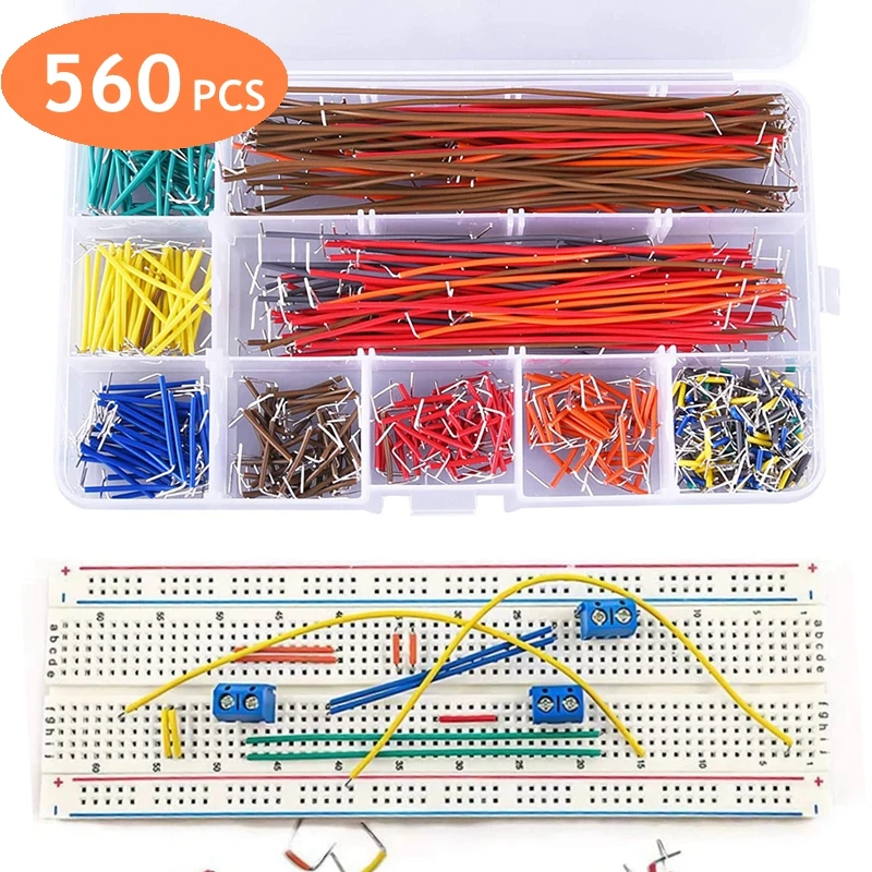 560Pcs-Breadboard-Jumper-Wire-Cables-Kit-for-Arduino-14-Vaules-2-125-mm ...