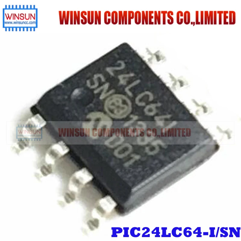 50 unids/lote PIC24LC64 I/SN SOP8 24LC64 24LC64I marca Original nuevo|Conectores| - AliExpress