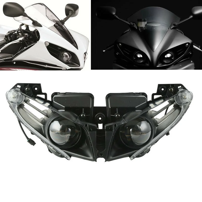 Motorcycle Front Headlight Lamp Assembly For Yamaha YZF R1 YZF R1 2012 ...