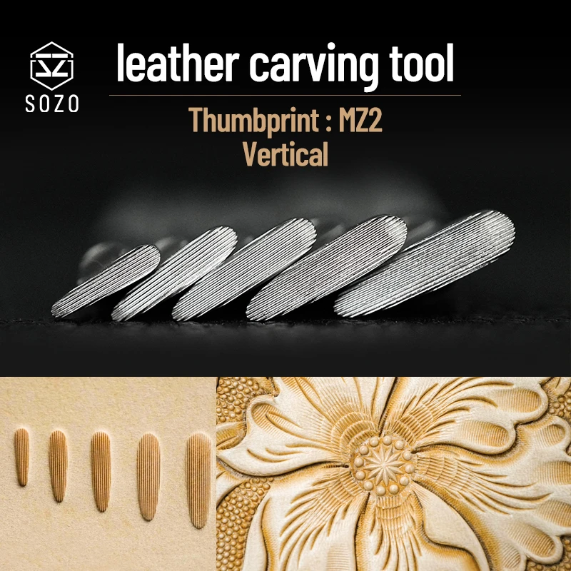 SOZO MZ2 Leather Work Stamping Tool Thumbprint Vertical In Sheridan ...