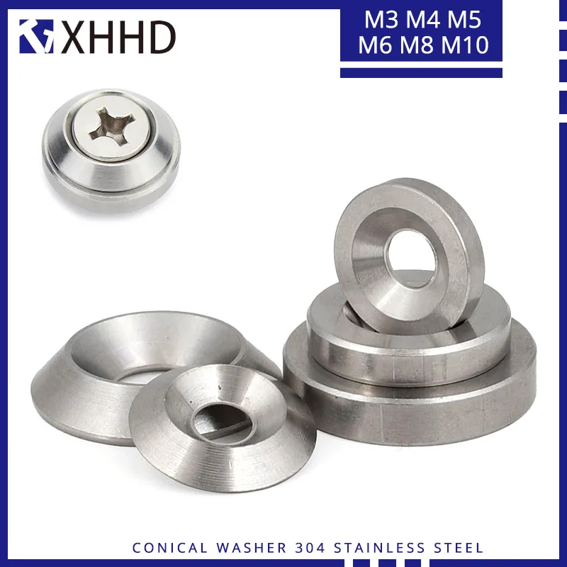 M3 M4 M5 M6 M8 M10 Conical Solid Washer Countersunk Head Flat Gasket ...