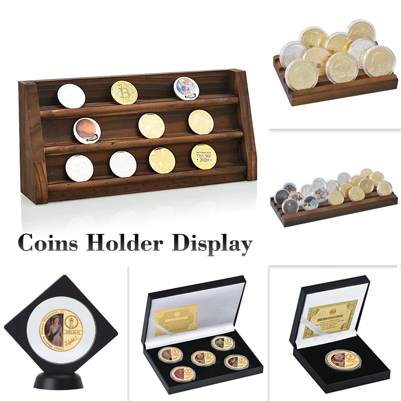 Wooden Coin Display Cases