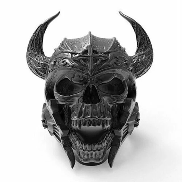 Gothic Punk Satanic Devil Skull Ring | Motorcycle Biker Jewelry
