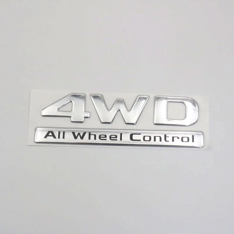 Chrome Silver 4WD All Wheel Control Emblem Plate Number /Letter logo ...