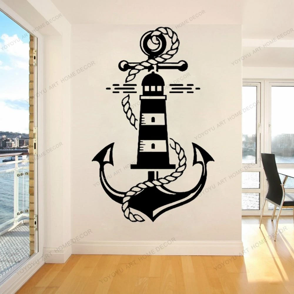 Les navires Anchor Wall Art Vinyl Autocollant Ocean Bateau Maritime ...