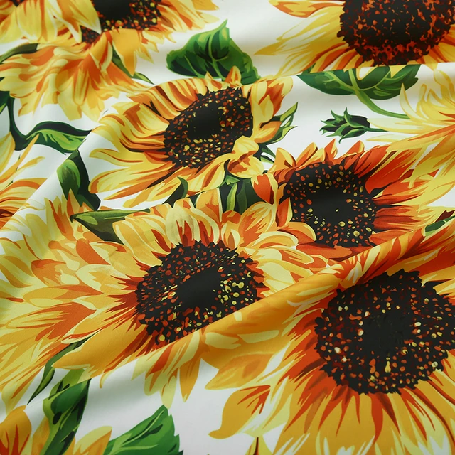Sunflower Pattern Fabric