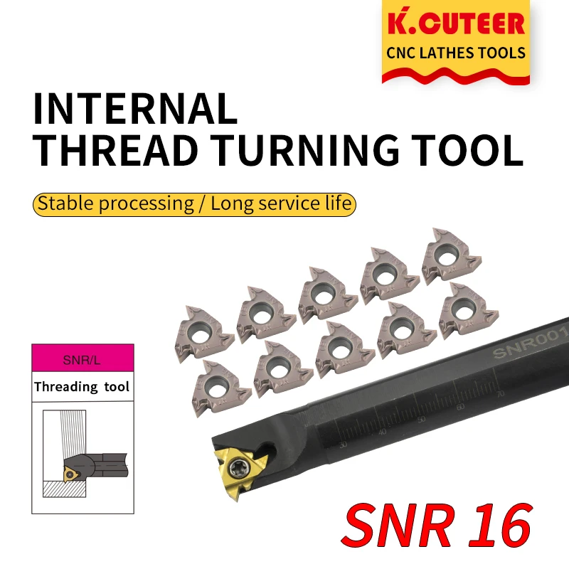 Snr0013m16 Snr0016q16 Snr0020r16 Snr0025s16 Cnc Internal Thread Turning Tool Rod 16ir/nr Inserts ...