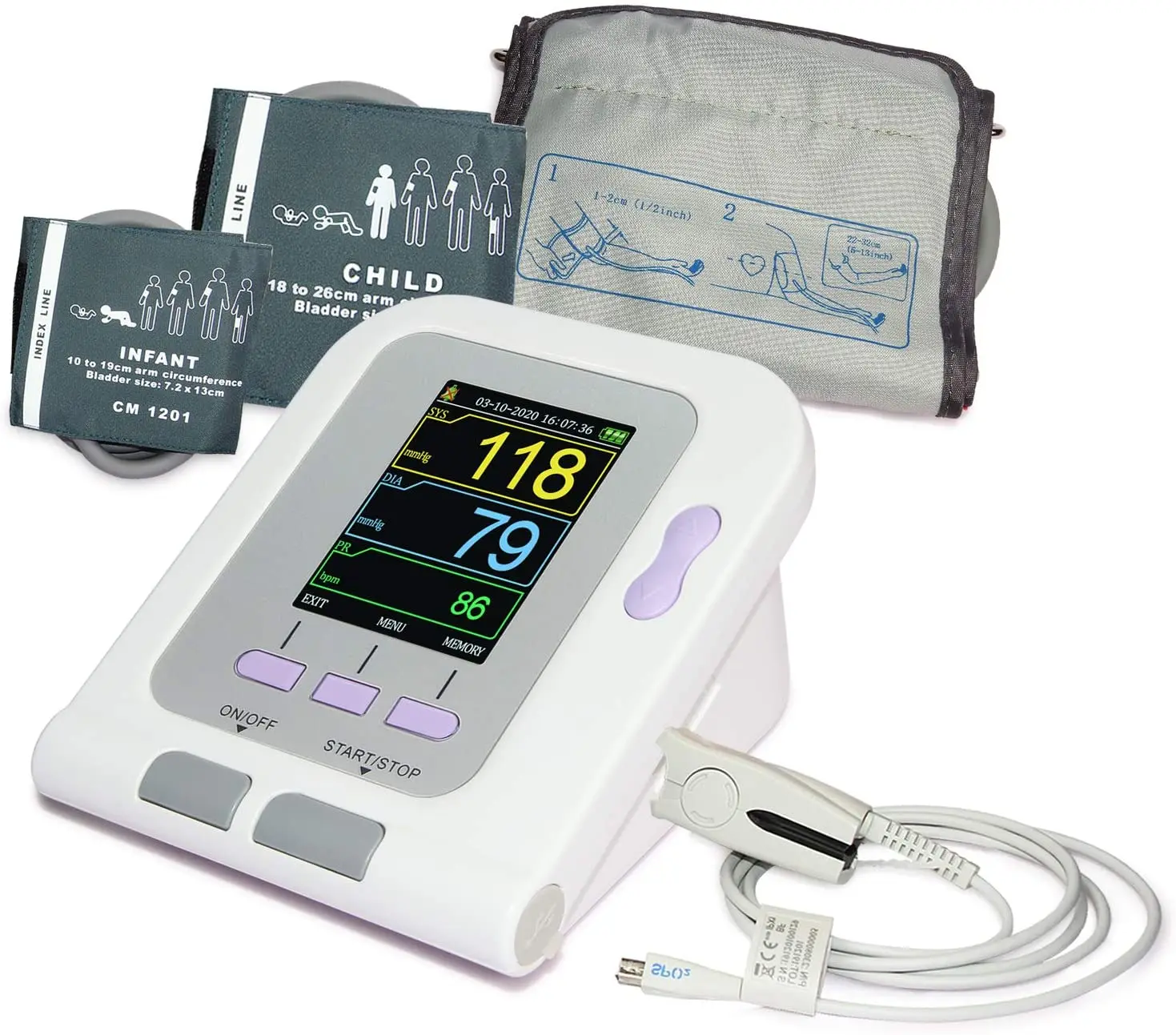CONTEC-Digital-Blood-Pressure-Monitor-Contec08A-Adult-SPO2-Probe-3 ...