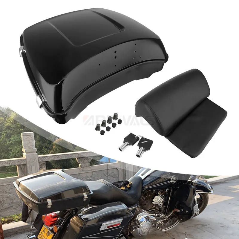 Motorcycle-Tour-Pack-Trunk-Pak-Luggage-Rear-Tail-Box-Backrest-Pad-For ...