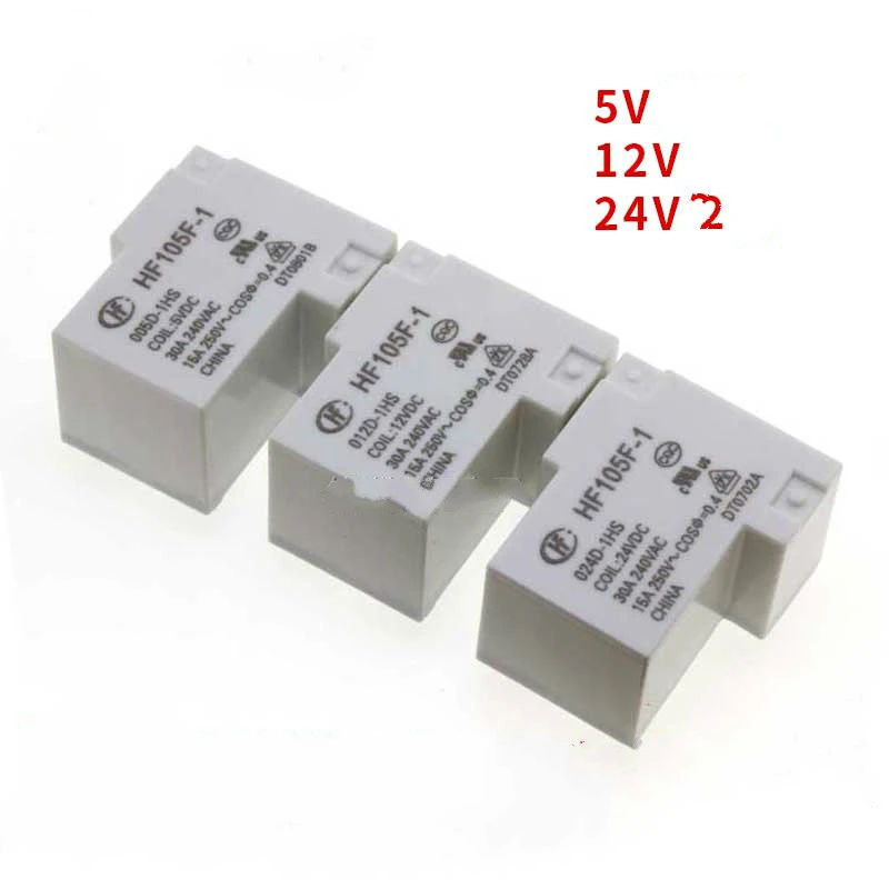 Hf - Jqx-105f-1 - 005d 012d024d-1hs 5v / 12v / 24v30a 4-pin Relay ...