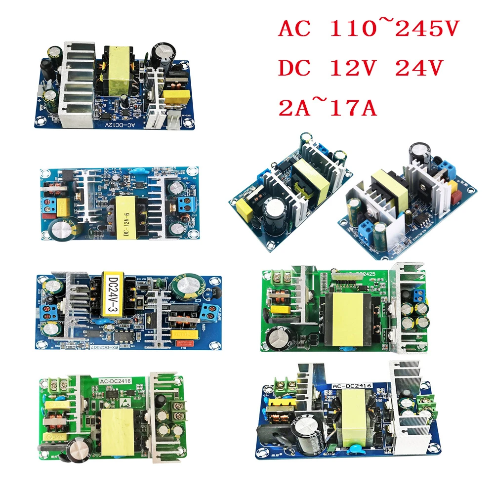 Ac 100-240v To Dc 24v 6-17a 12v 24v Power Supply Module Board Switch Ac ...