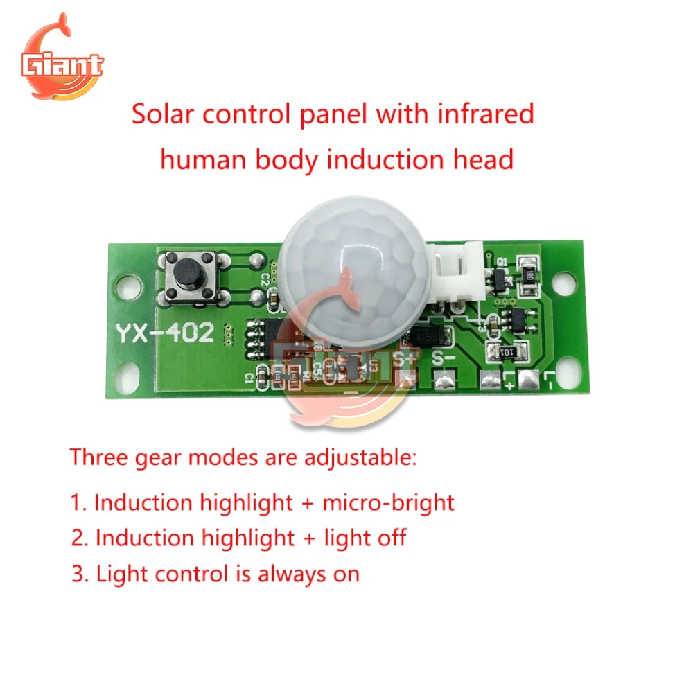 25S 3.2V 3.7V Infrared Human Induction Solar Lamp Circuit Board Wall ...