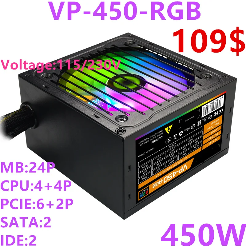 Original PSU For GameMax Game Mute Power Supply Rated 600W/500W/450W ...