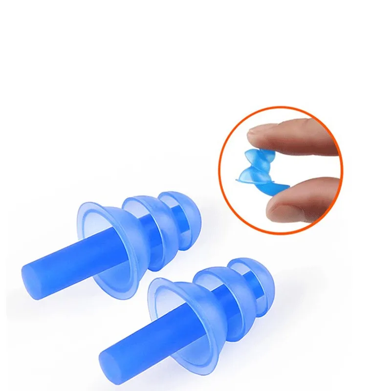 Reusable Soft Silicone Swimming Ear+Nose Clip Comfortable Diving ...