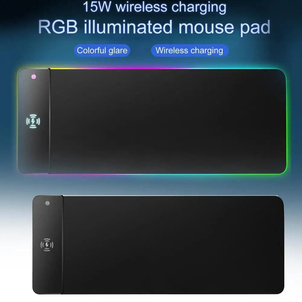 10W-RGB-Gaming-Mouse-Mat-Multifunctional-Wireless-Charging-Rubber-No ...