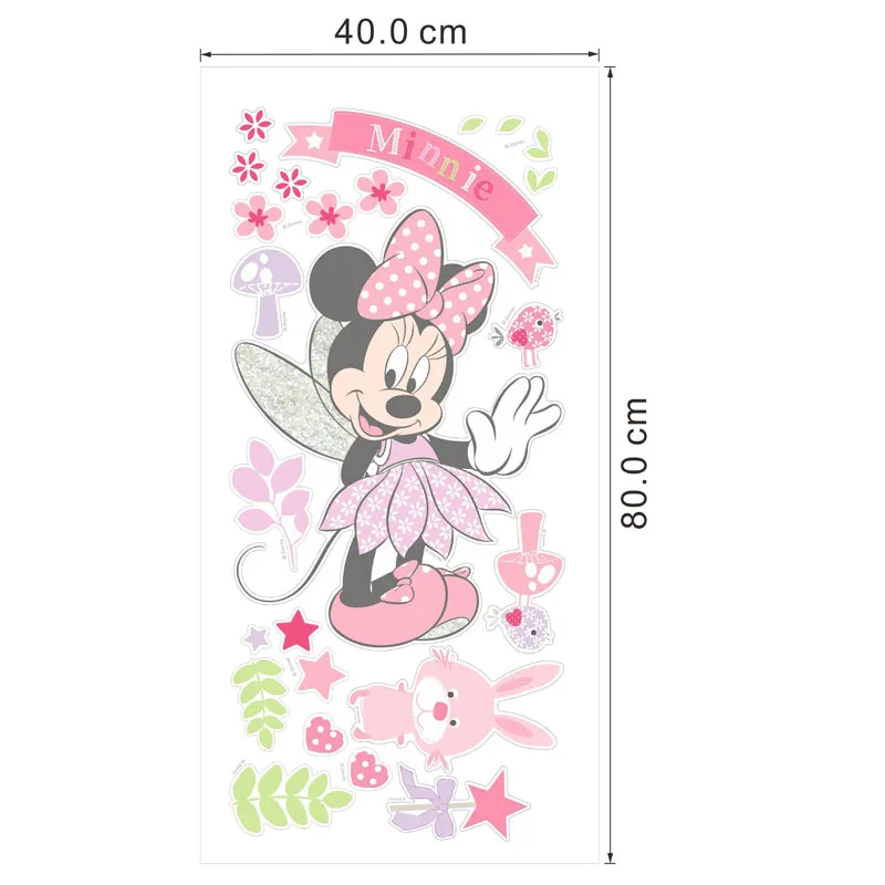 3d minnie mouse wall stickers for kids rooms removable cartoon baby ...