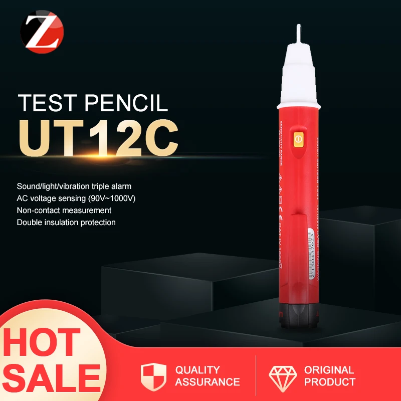 AC 전압 UNI T UT12C 검출기 AC 90V ~ 1000 V 50/60Hz 볼트 테스터 자동 전원 끄기 UT12C 재고 있음 NCV 감지|uni-t ut12c|ac ...