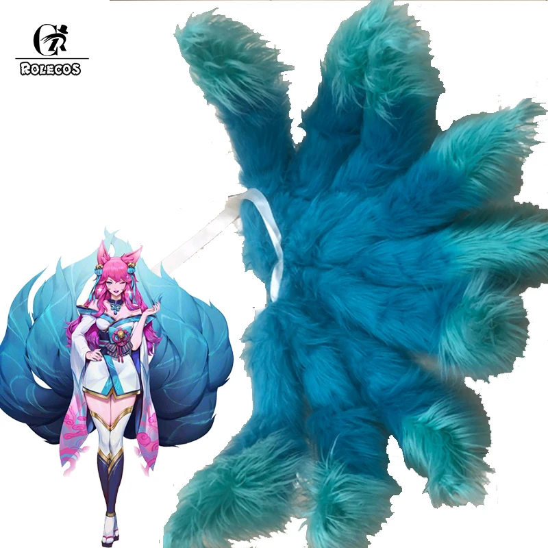 ROLECOS Game LOL Spirit Blossom Ahri Cosplay Tail The Nine Tailed Fox Cosplay Tails Props ...