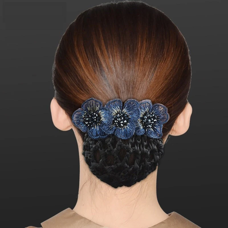 Korean Bank Hotel Flower Hairnet Professional Hairnet Flight Attendant ...