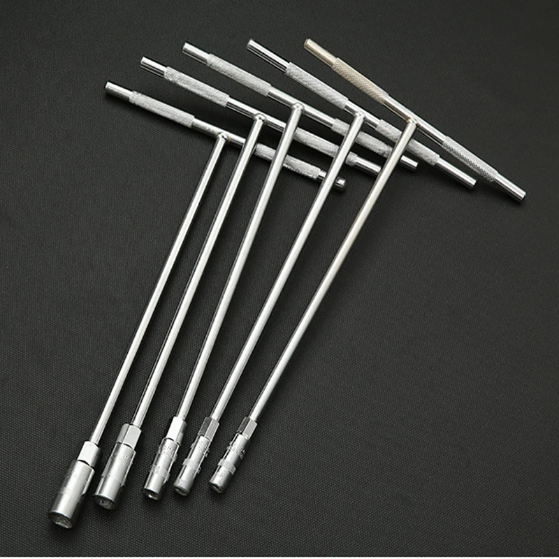 5pcs/lot 8mm/10mm/12mm/13mm/14mm Hexagon Wrench T Handle Hex Allen Key Wrench Spanner T type ...